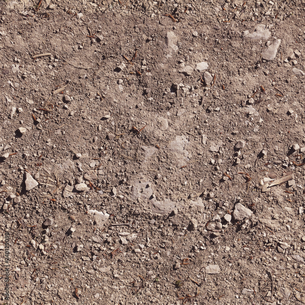 Seamless texture of dry earth with stones of different sizes Stock Photo | Adobe Stock