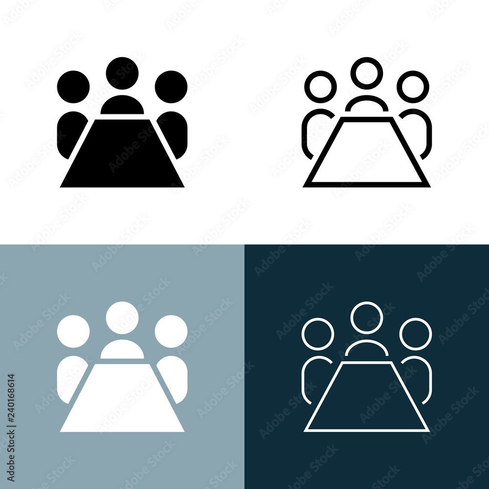 Boardroom Icon Set Stock Vector | Adobe Stock