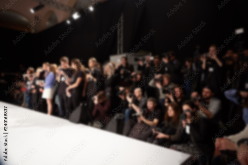 blurred image of group of audience at fashion show stage. 素材庫相片 | Adobe ...