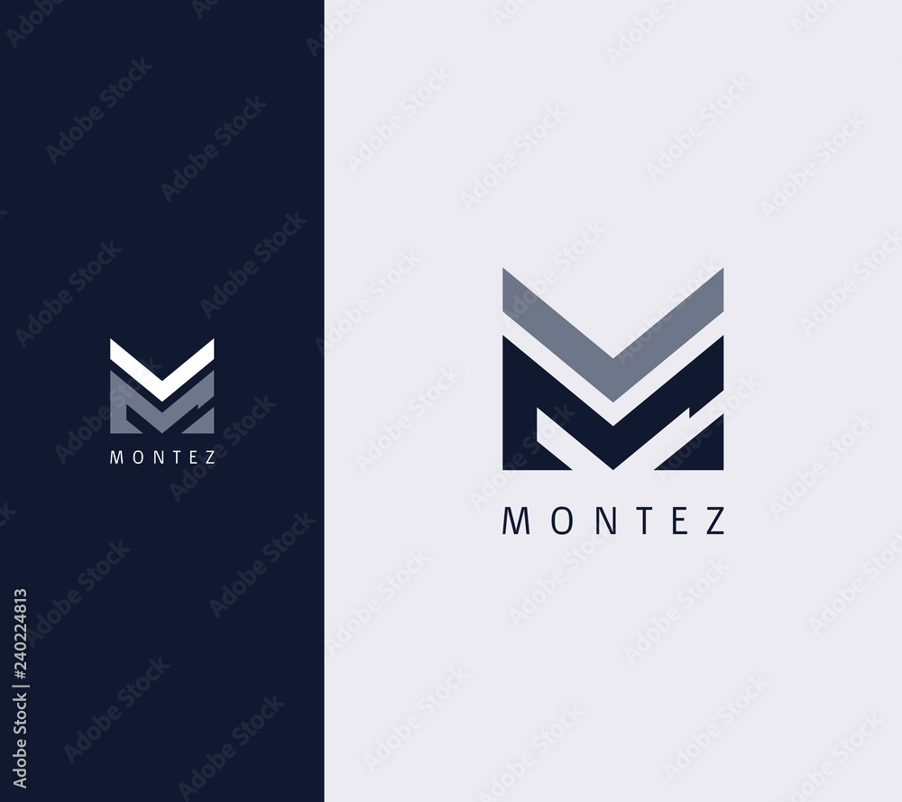 Simple Letter M Logo Stock Vector | Adobe Stock