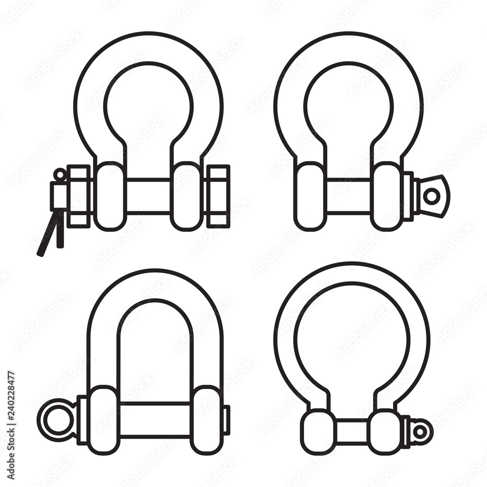 Rigging Shackles Stock Vector | Adobe Stock