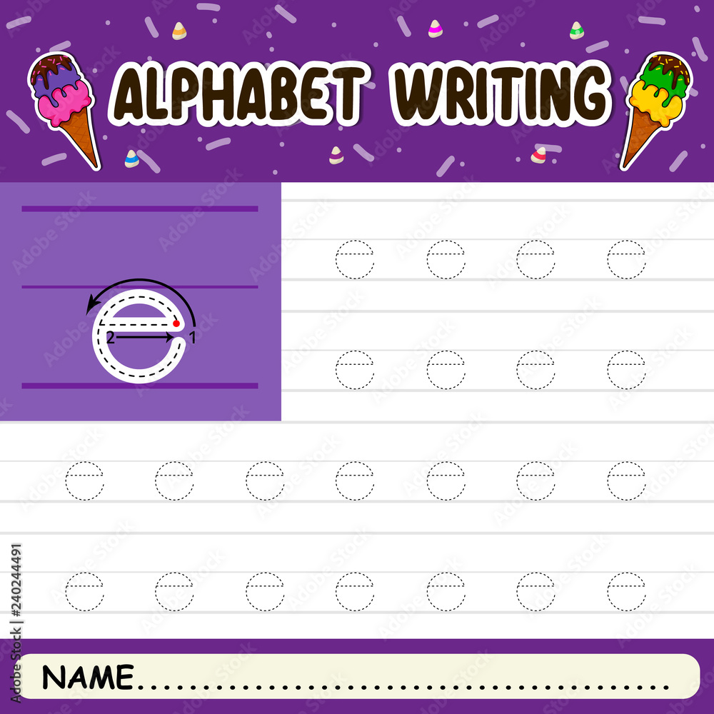 Alphabet writing A-Z Stock Vector | Adobe Stock