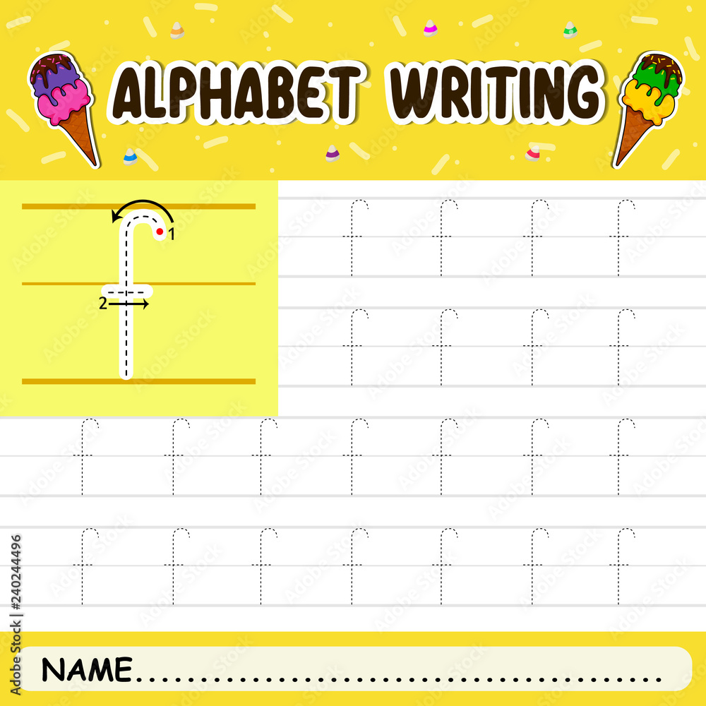 Alphabet writing A-Z Stock Vector | Adobe Stock