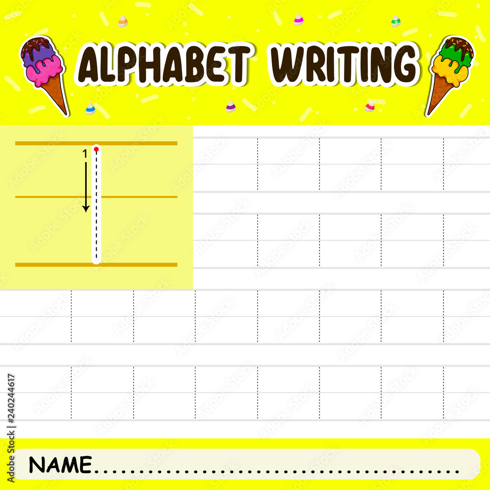 Alphabet writing A-Z Stock Vector | Adobe Stock