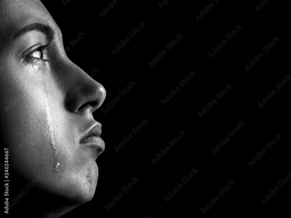 sad crying girl Stock Photo | Adobe Stock