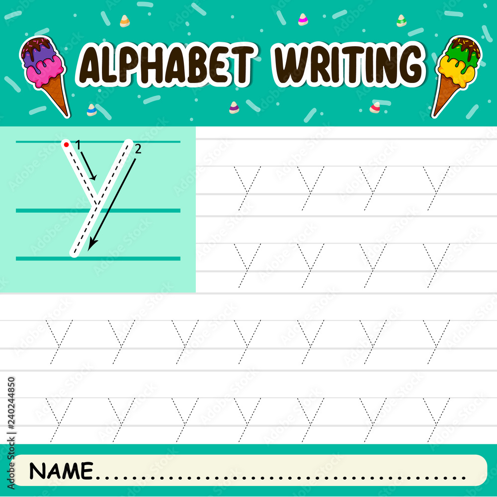 Alphabet writing A-Z Stock Vector | Adobe Stock