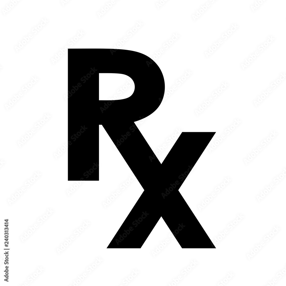 Rx pharmacy vector symbol Stock Vector | Adobe Stock