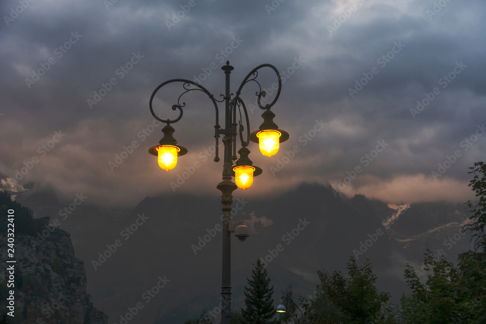 Fantastic views of the Alpine mountains on the territories of Itila and ...