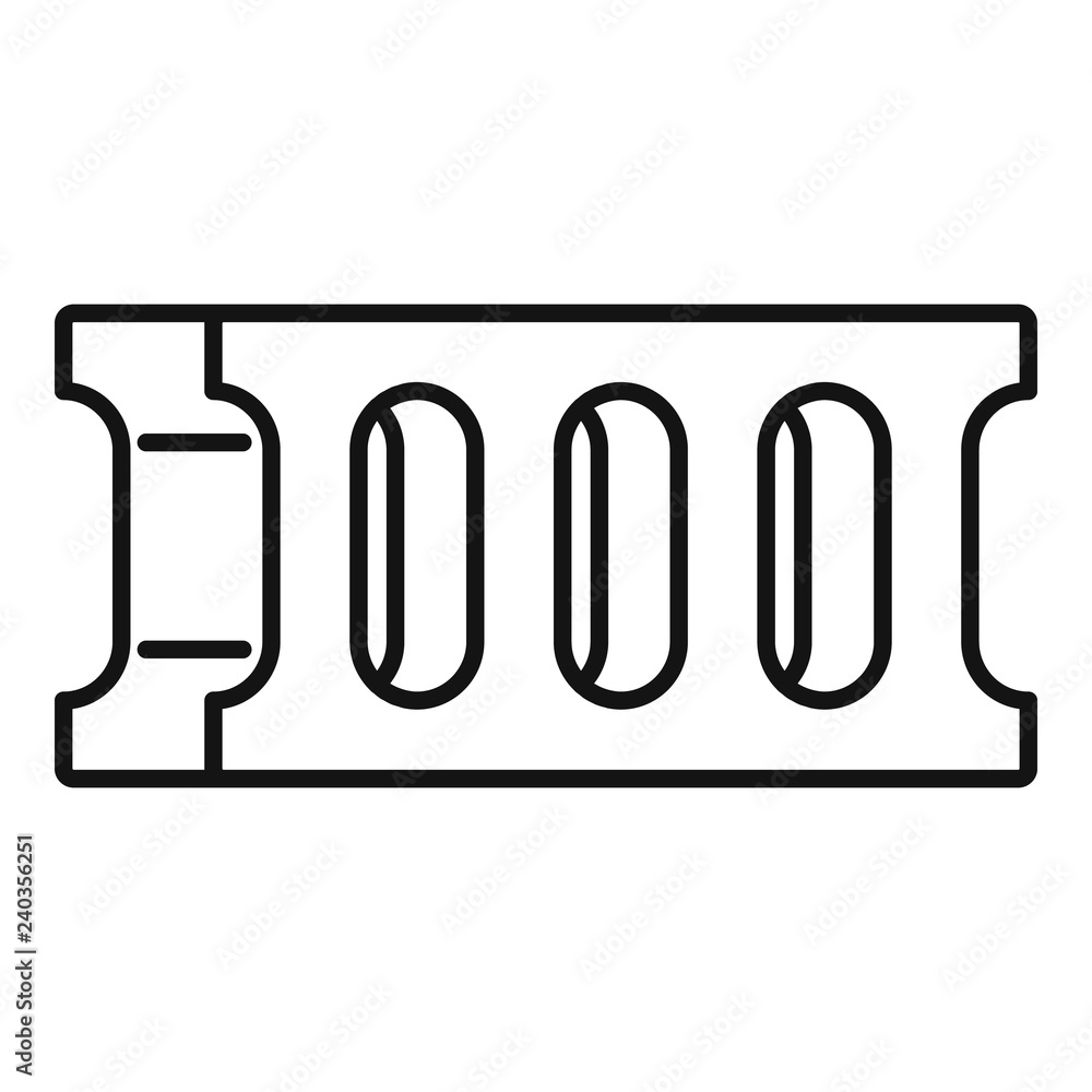 Concrete block icon. Outline concrete block vector icon for web design ...