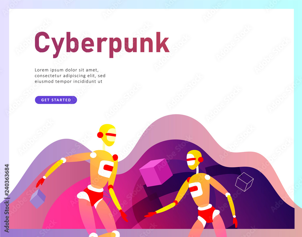 Concept of Artificial Intelligence and Cyber Monday, futuristic ...