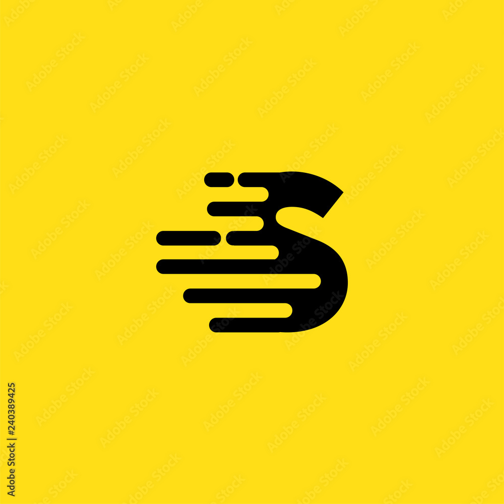 Initial Letter Speed Design Logo Stock Vector | Adobe Stock