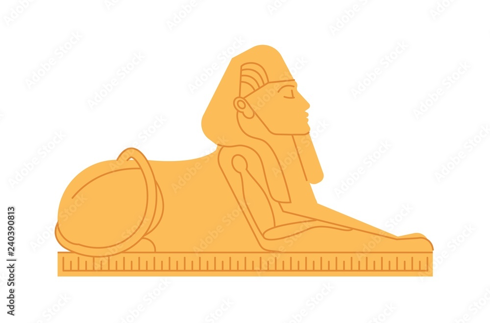 Great sphinx of Giza, deity or mythological creature with human s head ...