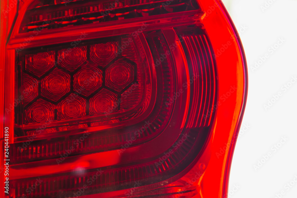 The tail lights of some modern innovative cars that change from ...
