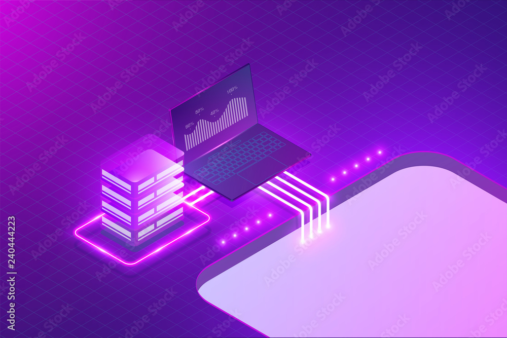 Business analysis system, computing concept vector illustration. Stock ...