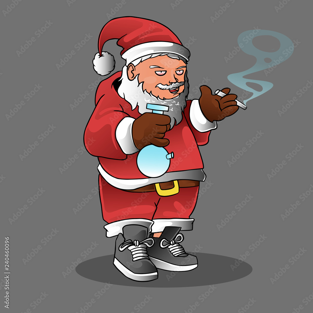 Santa Smoking Weed