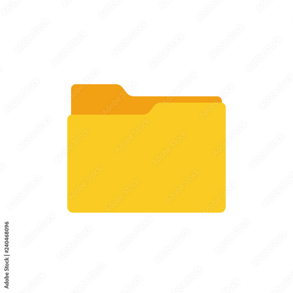Folder icon, modern minimal flat design style, vector illustration ...