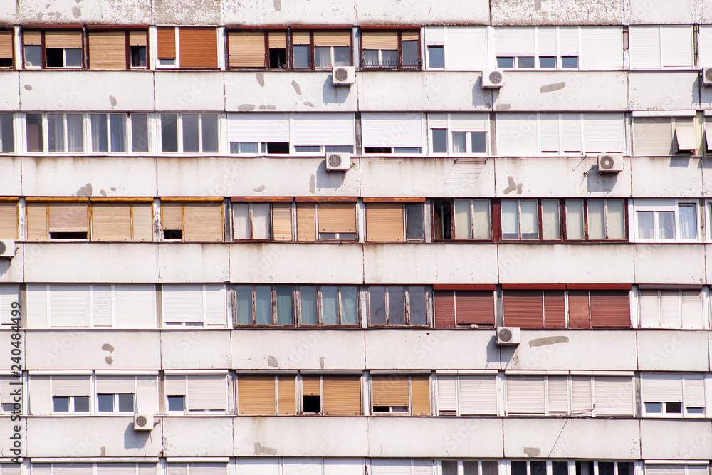 Communist socialist architecture. Architectural detail and pattern of ...