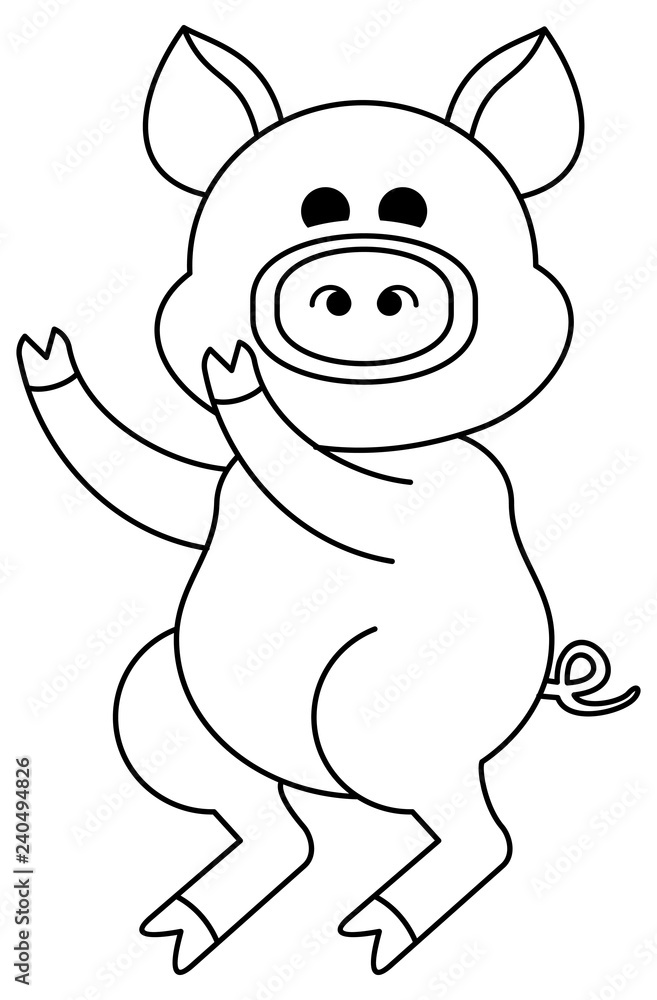 Funny cartoon pig figure. Educational activity for children. Printable ...