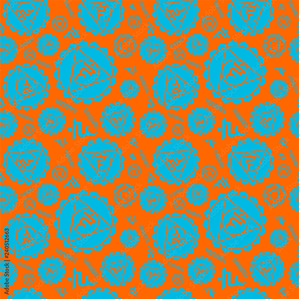 Vishuddha chakras seamless pattern. Vector esoteric background ...