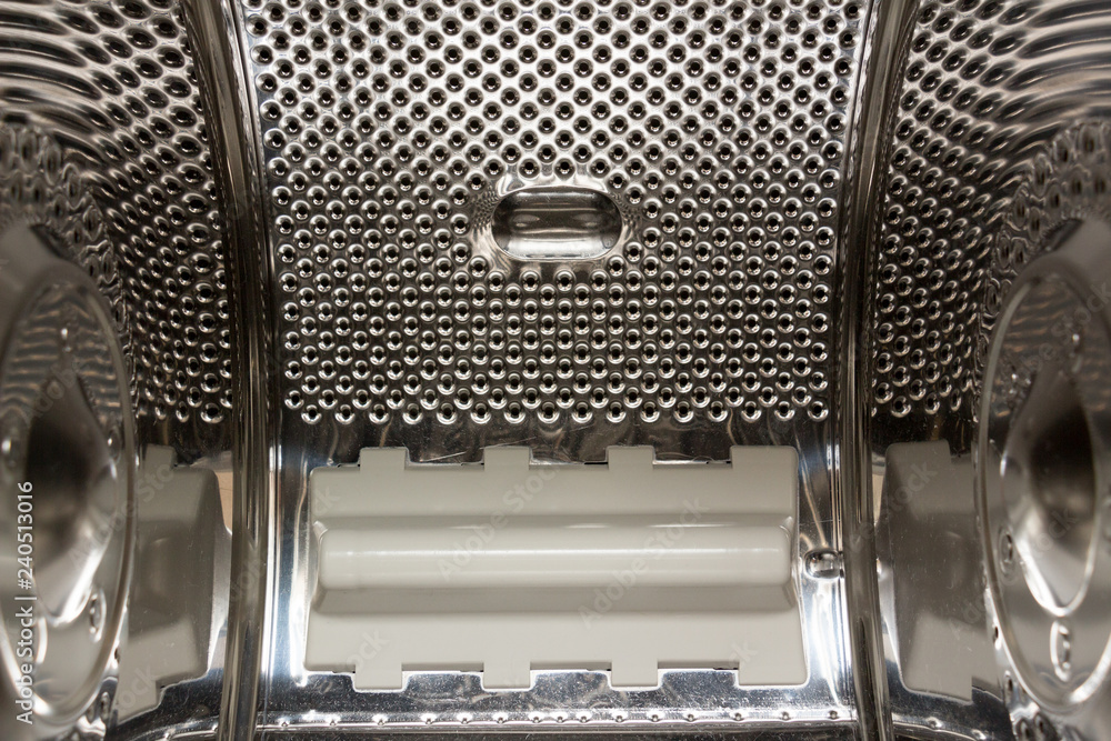 The drum of the washing machine with a vertical load, top-loading ...