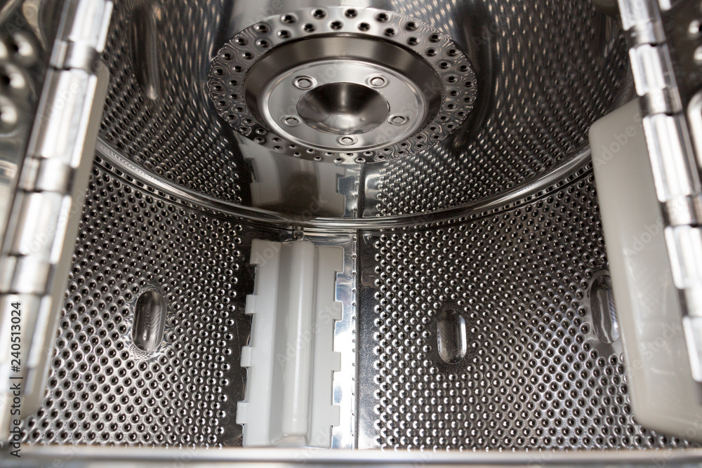 The drum of the washing machine with a vertical load, top-loading ...