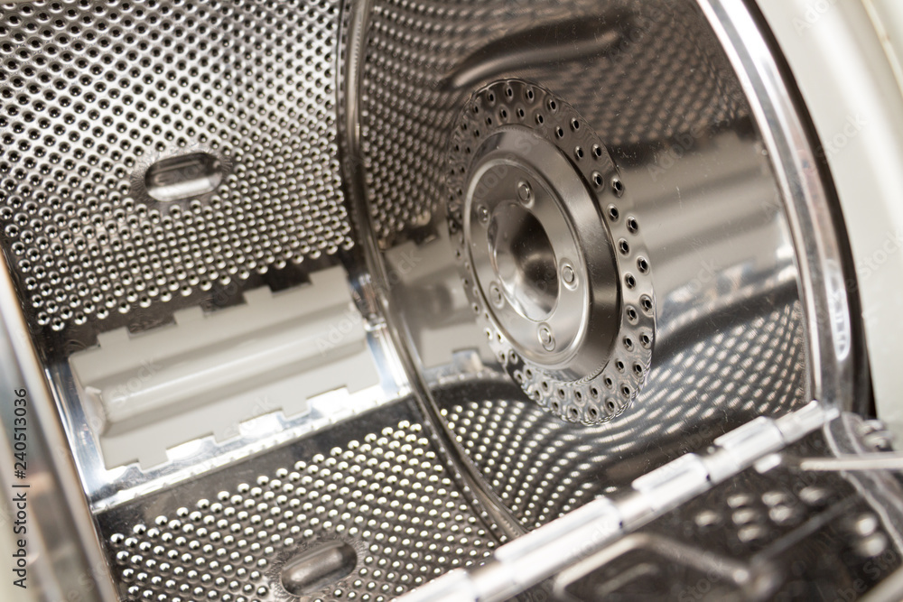 The drum of the washing machine with a vertical load, top-loading ...