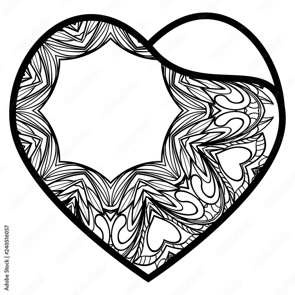 Lacy Hearts With Floral Openwork Pattern. Template For Layouts Wedding ...