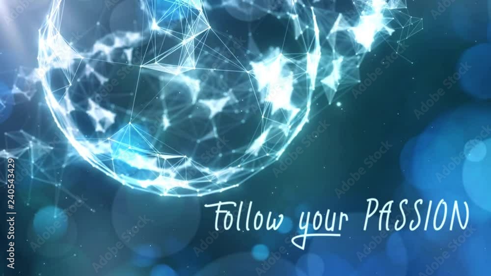 Passion and Purpose Message 4K Background Loop features a blue ...