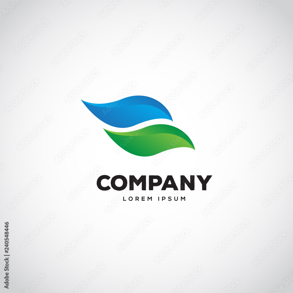 Simple Air Blue Green Logo Sign Symbol Icon Stock Vector | Adobe Stock
