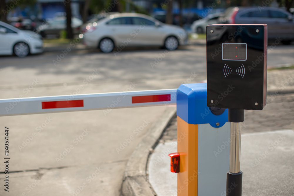 car park automatic entry system.Security system for building access ...