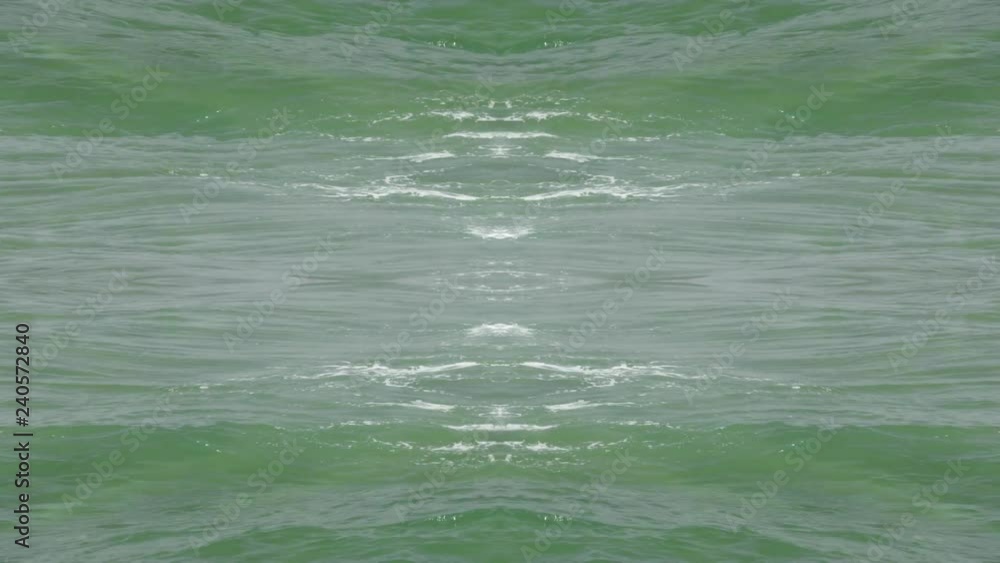 Water background Ocean Waves Mirror Effect. Ocean waves top view mirror ...