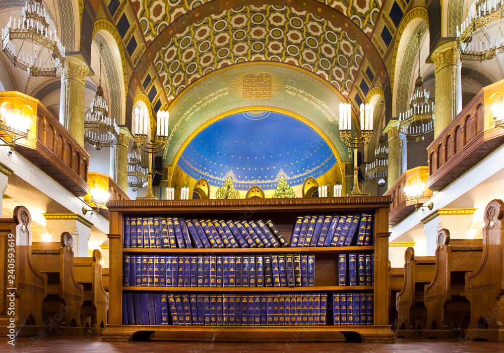 Books-collections of Jewish prayers in the synagogue Stock Photo ...