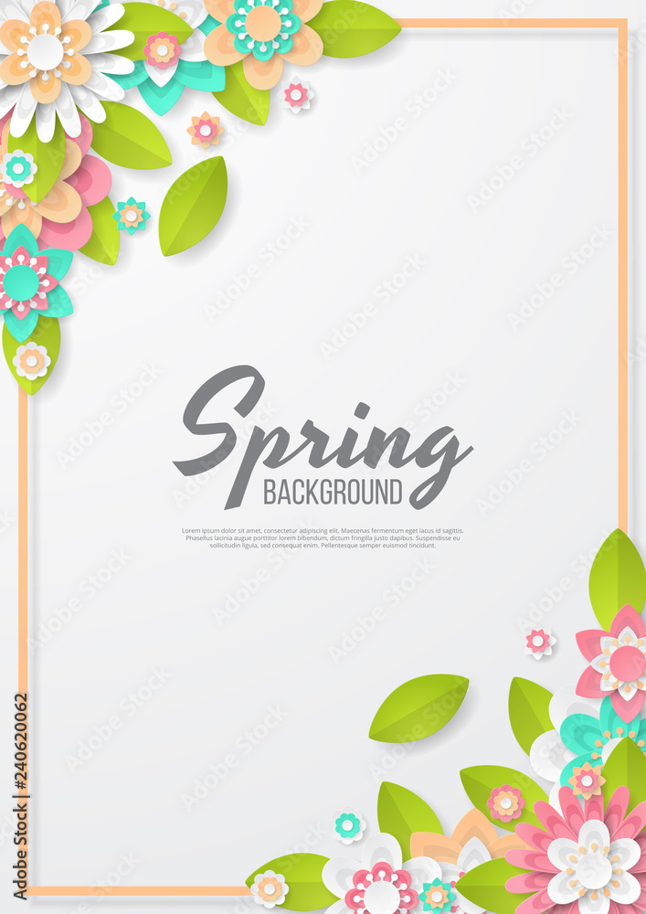 Spring background with beautiful colorful flower. Can be used for ...