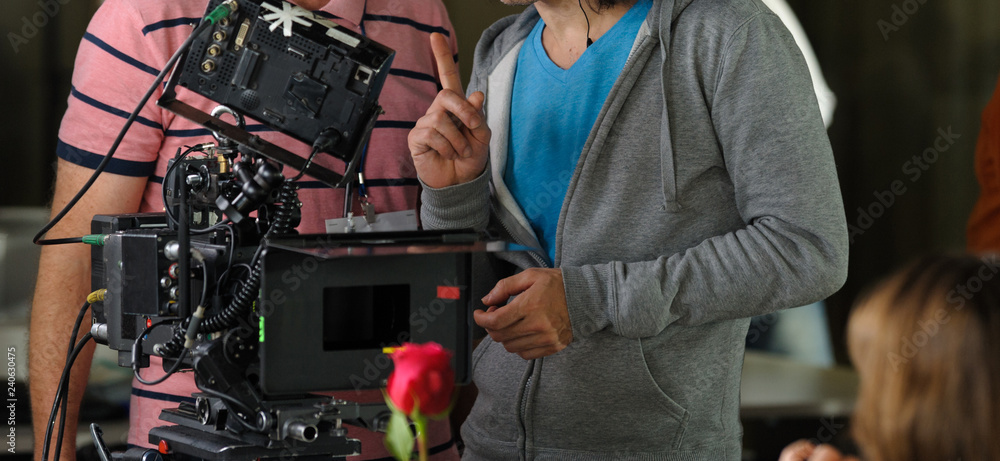 Foto de Behind the scenes of the camera when shooting a film ...