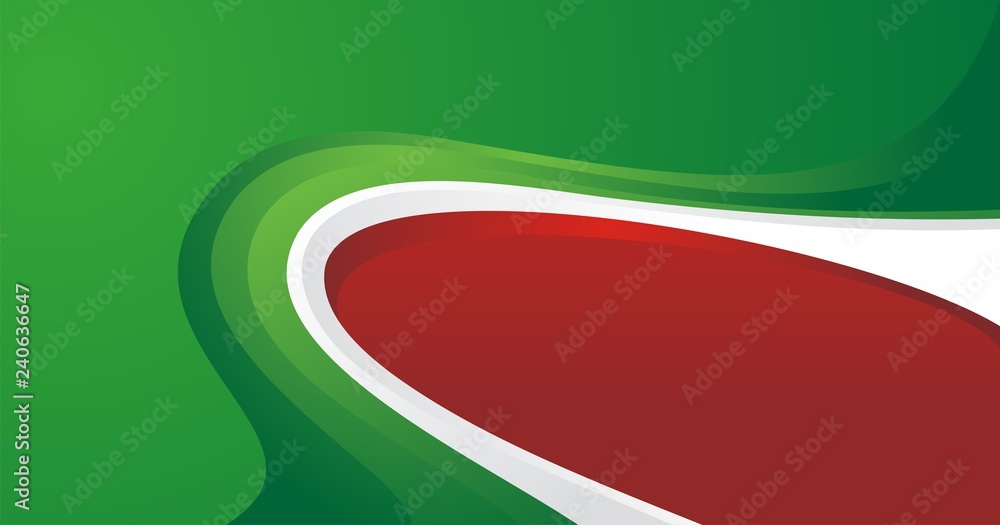 Red, Green and White abstract wavy background with blank space Stock ...