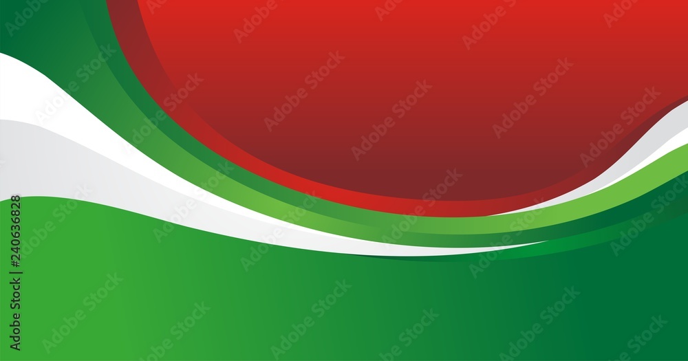 Red, Green and White abstract wavy background with blank space Stock ...