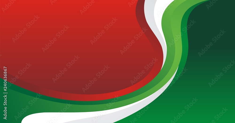 Red, Green and White abstract wavy background with blank space Stock ...