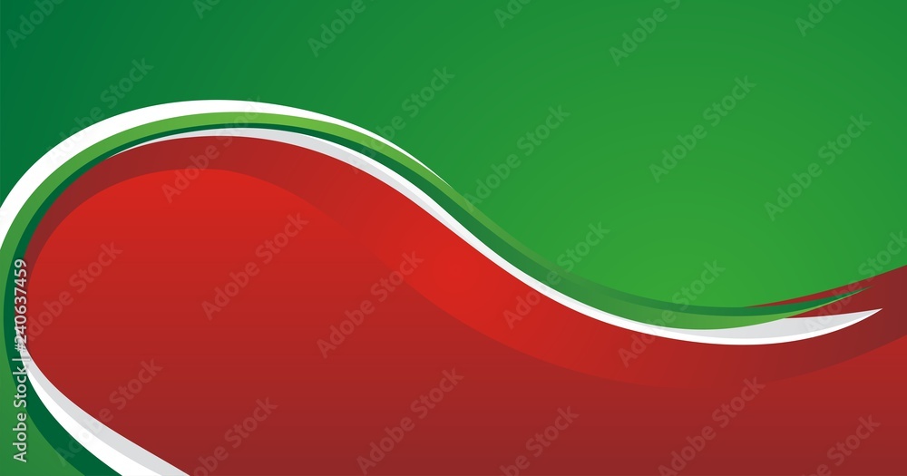 Red, Green and White abstract wavy background with blank space Stock ...
