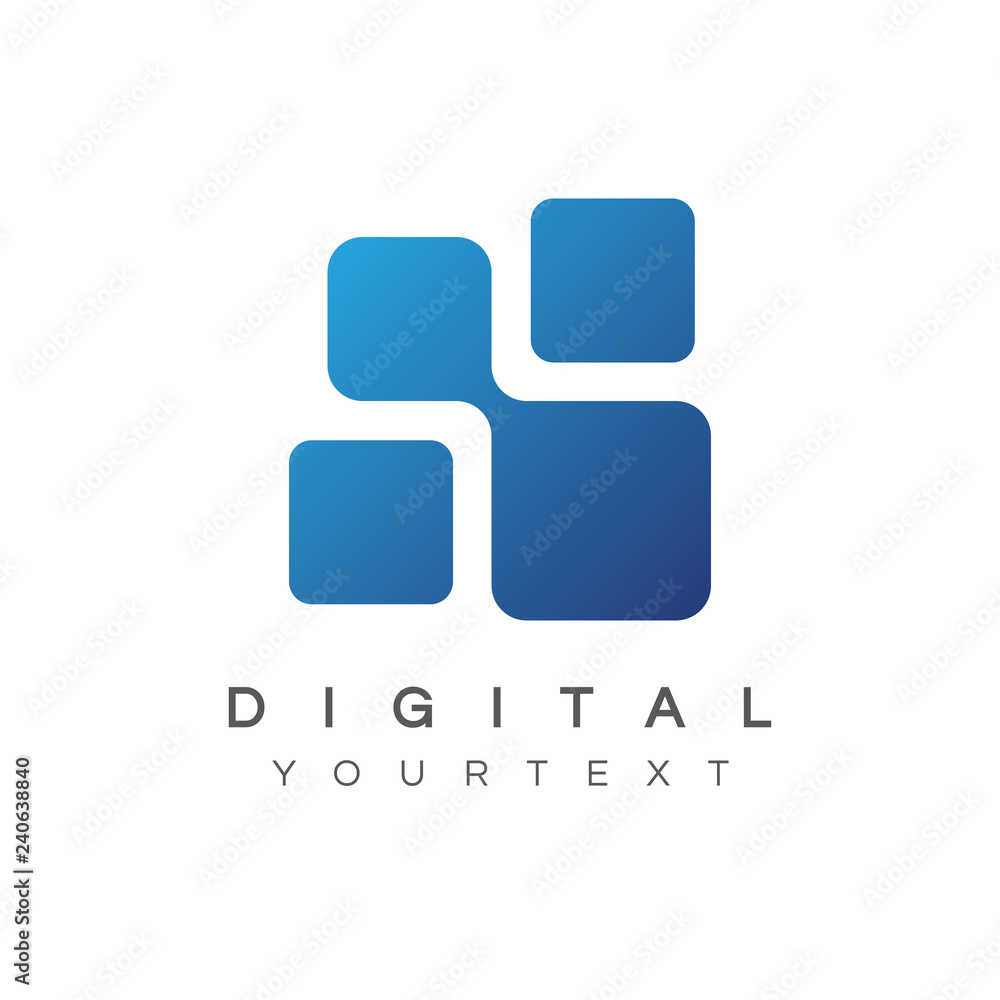 digital logo design Stock Vector | Adobe Stock