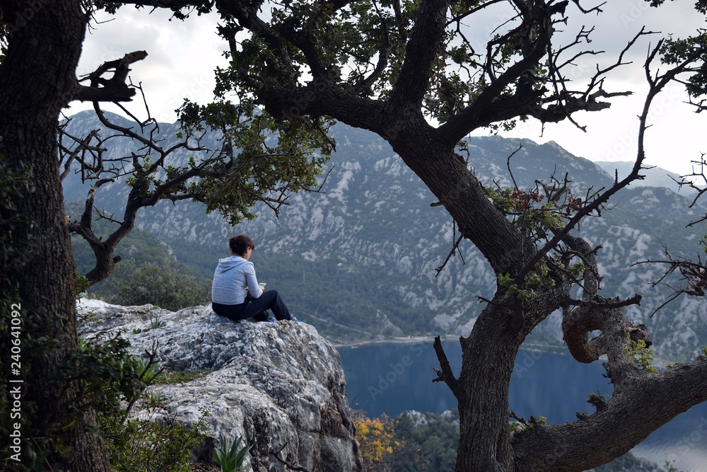 Hiking. From a hikes on the Karia trail. Turgut Castle. The Hydas ...