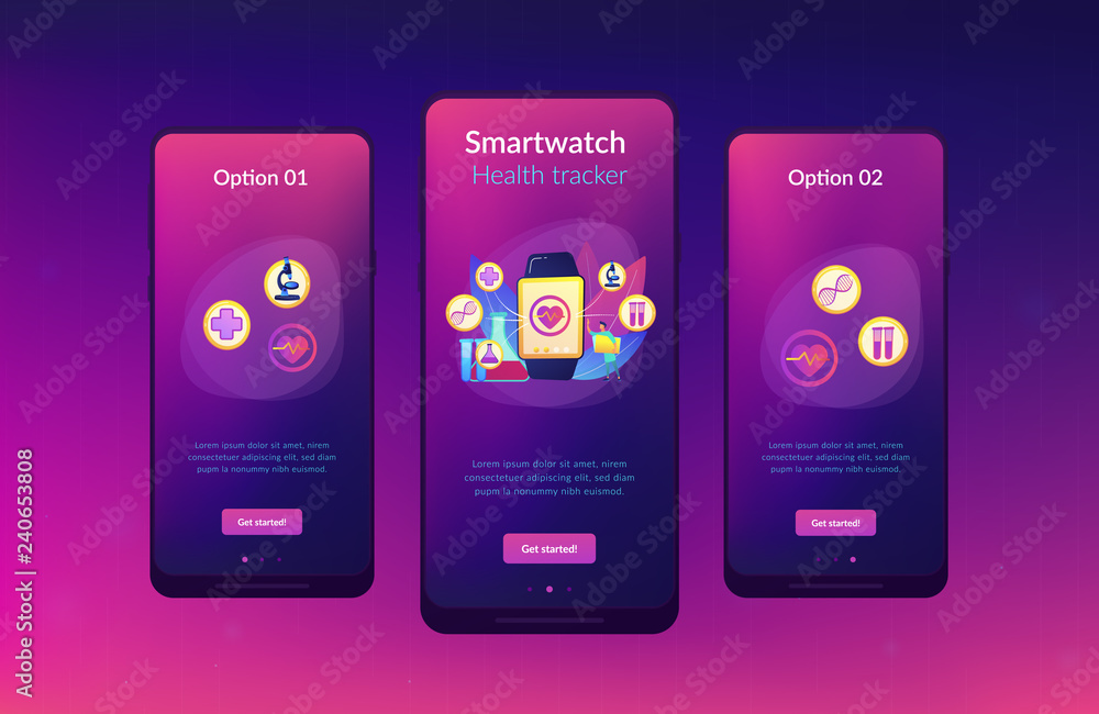 Doctor and smartwatch with heart and medical icons. Smartwatch health ...