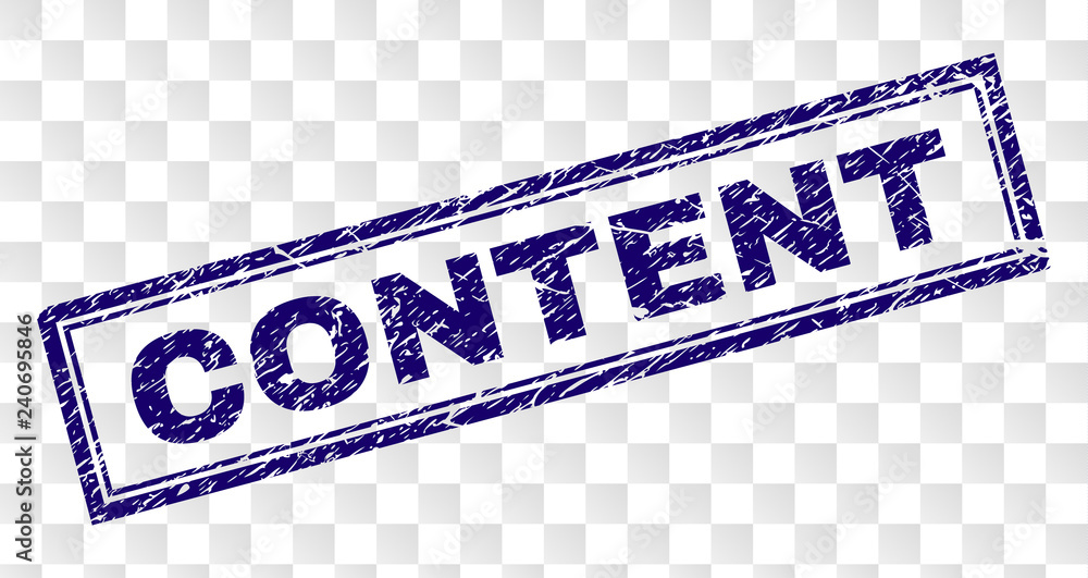 Vettoriale Stock CONTENT stamp seal print with rubber print style and ...