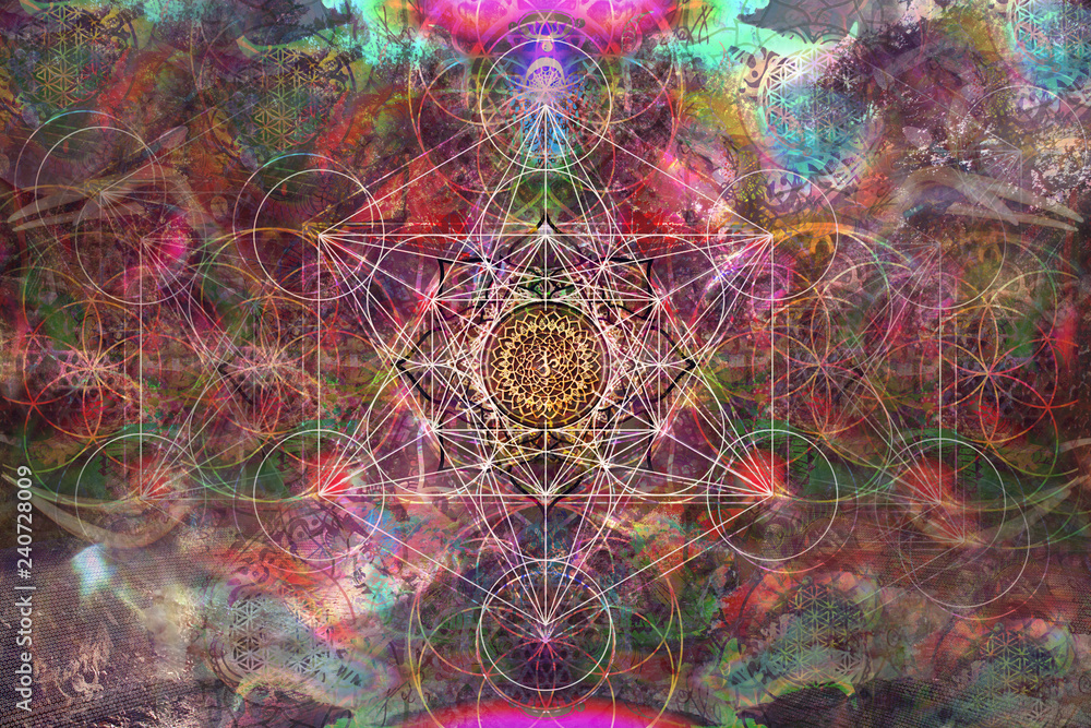 Abstract spiritual background with sacred geometry Stock Photo | Adobe ...