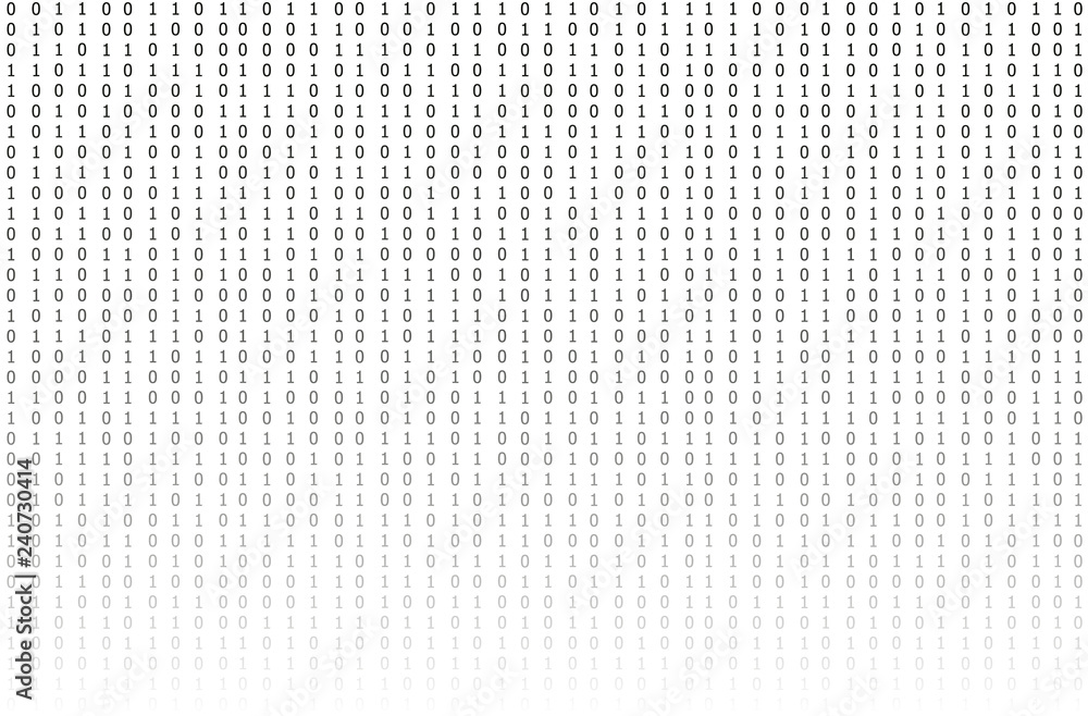 Vector Binary Code Background, Gradient Texture, Technology Concept ...