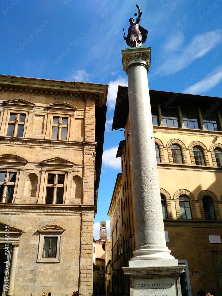 The Column of Justice, Florence, Italy. The column, originally from the ...