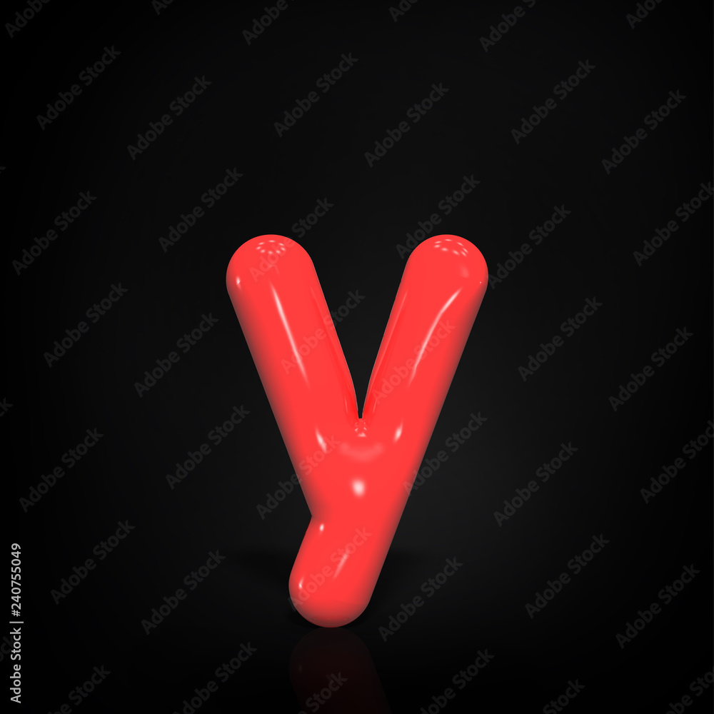 Lowercase Y Bubble Letter