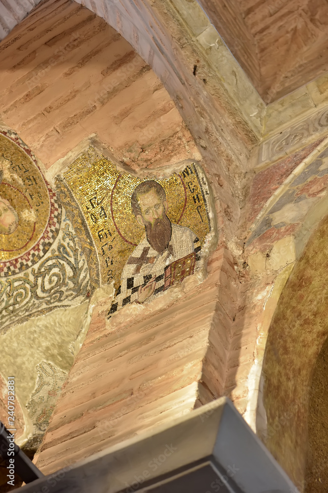 Fethiye Museum interior in Istanbul. Also known as the Church of ...