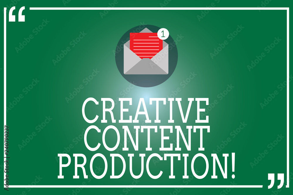 Handwriting text Creative Content Production. Concept meaning ... Handwriting text Creative Content Production. Concept meaning ...
