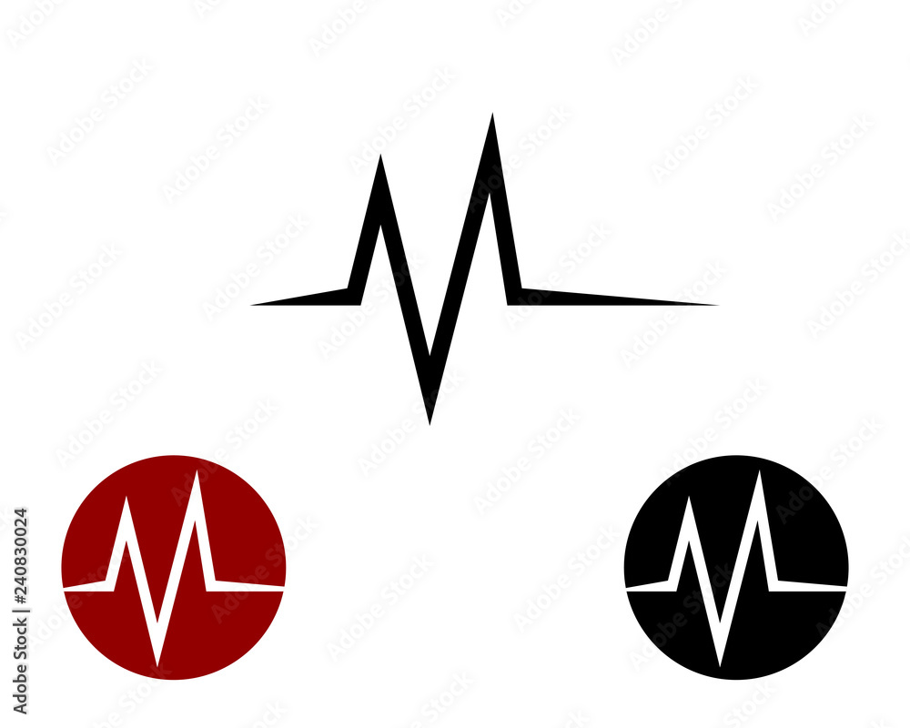 M letter heartbeat logo icon template Stock Vector | Adobe Stock