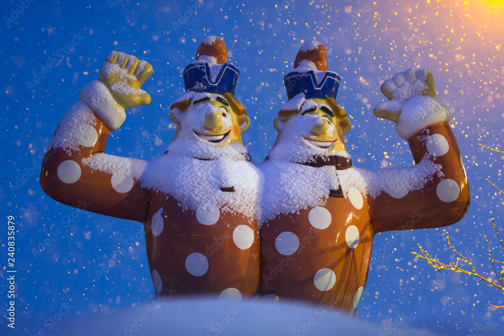 Traditional characters of Russian folk tales. Two heroes of fairy tales ...